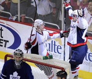 Ovechkin, Laich each score twice to lead Capitals past Maple Leafs 4-1