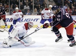 Mathieu Garon stops 29 shots in Blue Jackets' 3-0 win over Canadiens