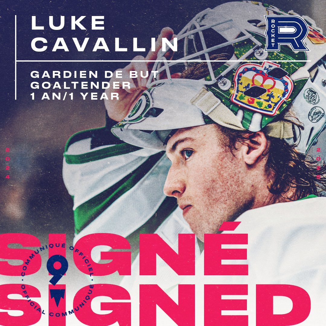 Laval Rocket Sign Goaltender Luke Cavallin