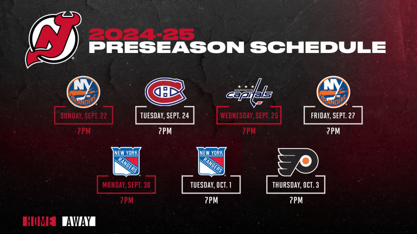 Previewing Devils 2024-25 Pre-Season Schedule