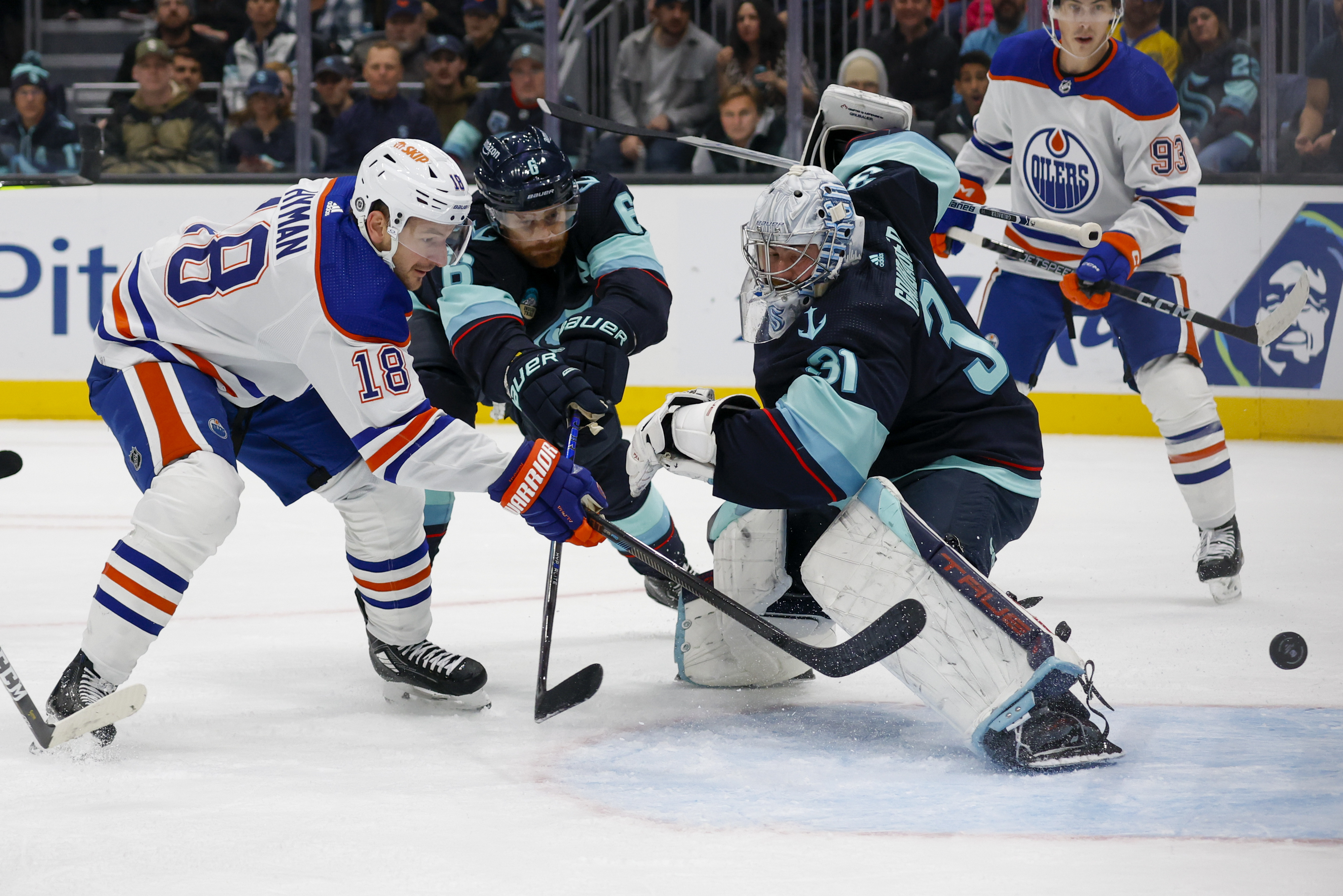 Oilers Overpower Kraken Early, Coast To 4-1 Victory