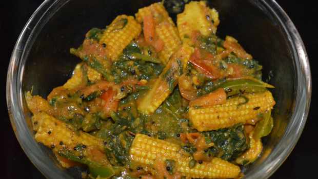 how to make baby corn and capsicum vegetable