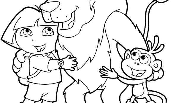 dora and boots printable coloring pages