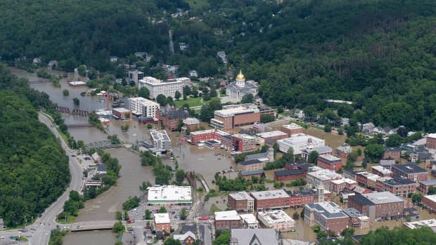 New Footage Of Vermonts Capital City Underwater From Flooding Is