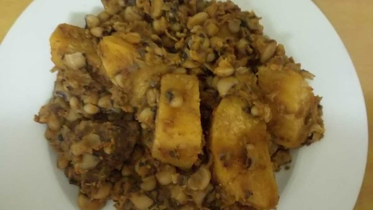 how to cook beans and yam porridge