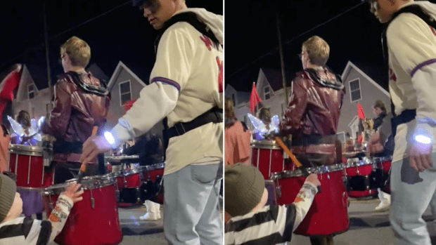 Philadelphia Line Drummer Let’s Kid Onlooker Help Him Drum - WeHaveKids ...