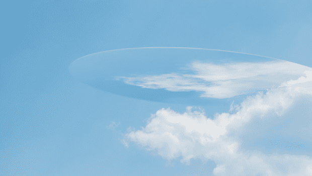 Shadow Figures Seen Walking In Clouds Along Mysterious Floating UFO ...