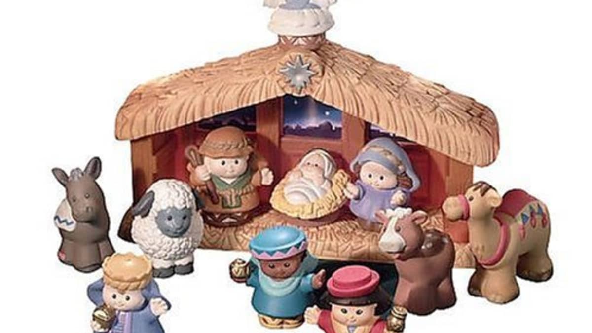 Little people manger set store