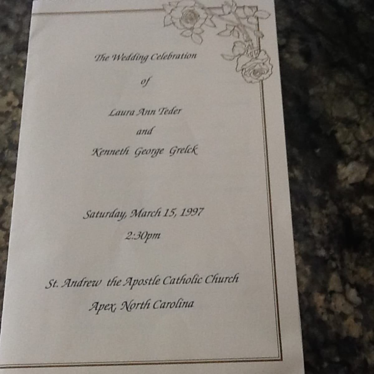 Catholic Wedding Program Thank Yous