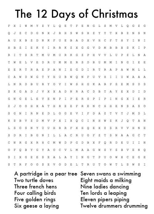 Christmas Word Puzzle, Word Search Printables - HubPages