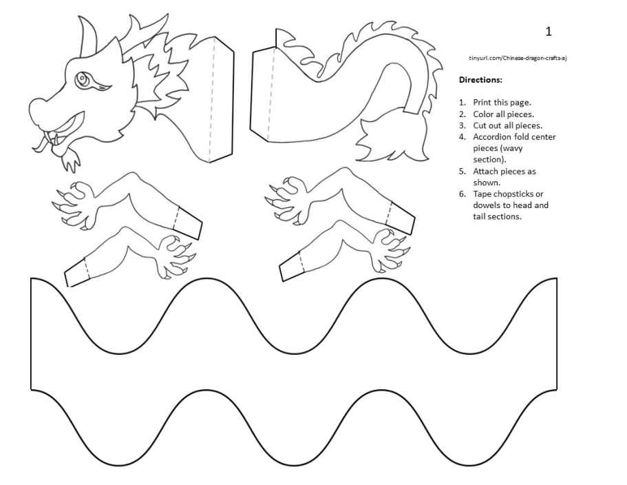 How to Craft Chinese Dragons With Printable Templates - HubPages