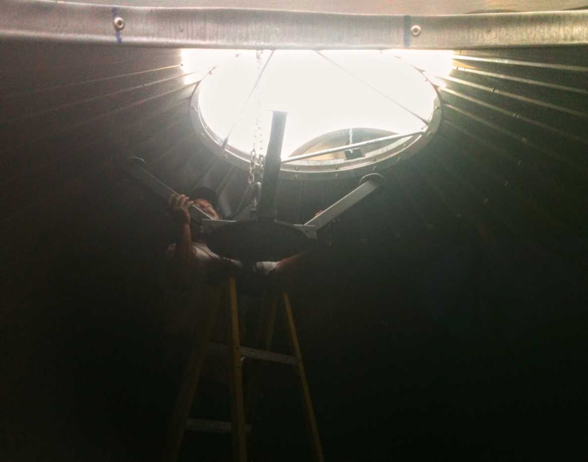 How to Build a Grain Bin--Roof, Peak Ring, Lid, Safety Ring, and Roof ...