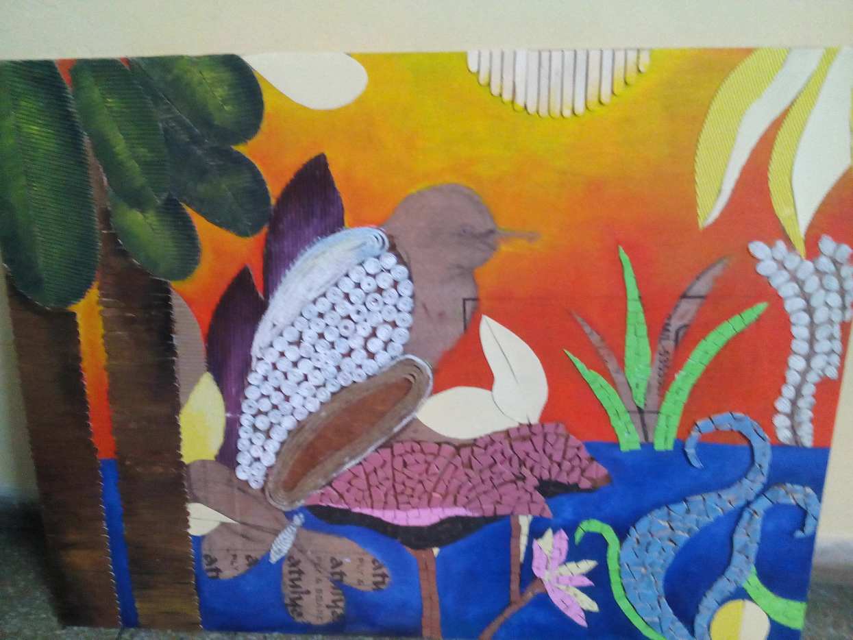 How to Make a Beautiful Wall Mural With Waste or Upcycled Materials ...