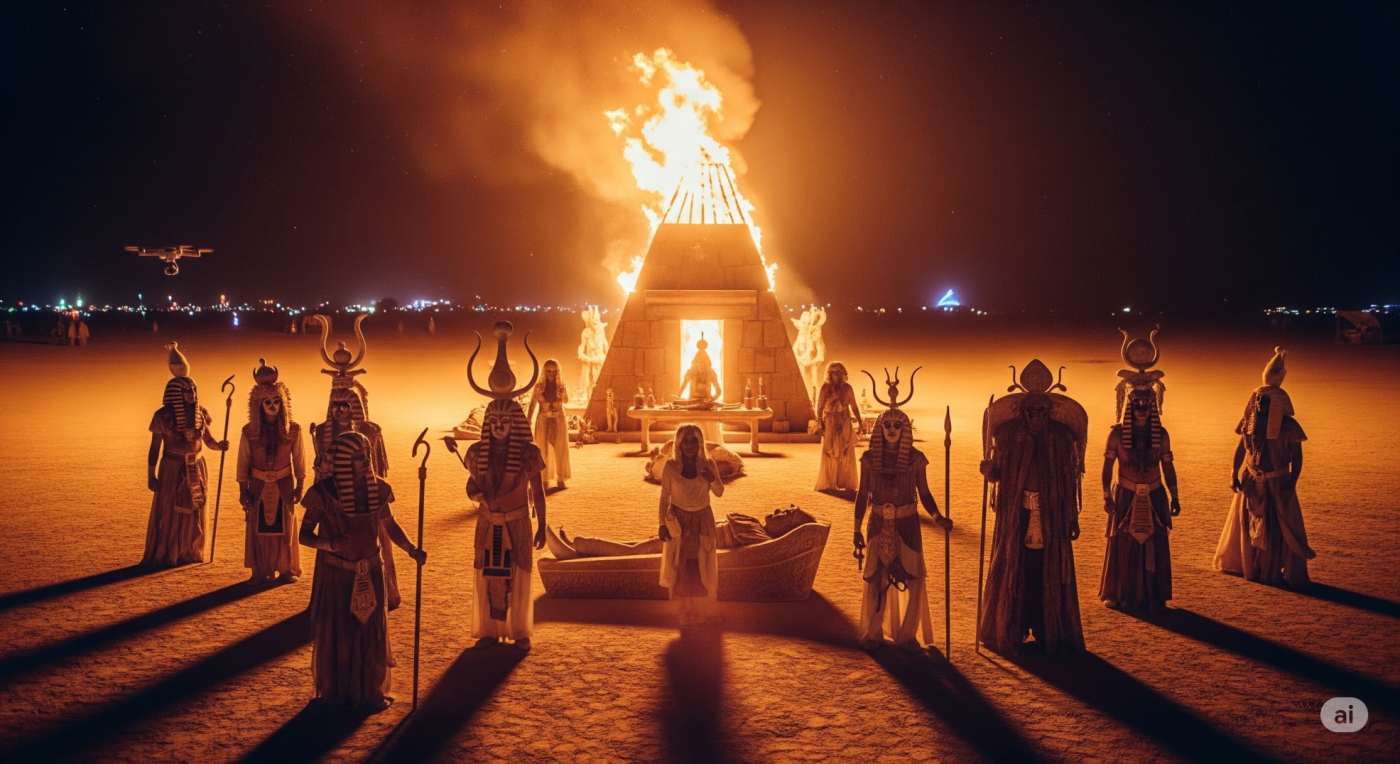The Bizarre Burning Man Ritual That Mirrors Ancient Egyptian Burials ...