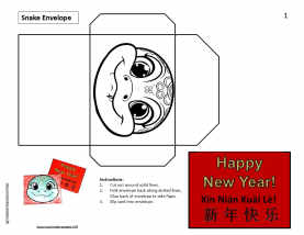 Year of the Snake Crafts: Printable Kid Craft Projects for Chinese New ...