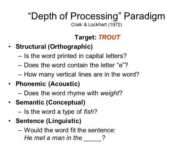 Depth of Processing Experiment: How Do You Interact With Information? - HubPages