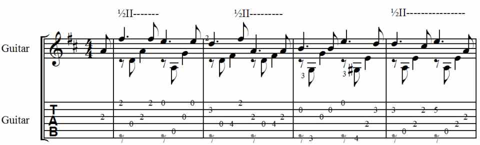 Fernando Sor's Classical Guitar Study in D in Standard Notation and ...