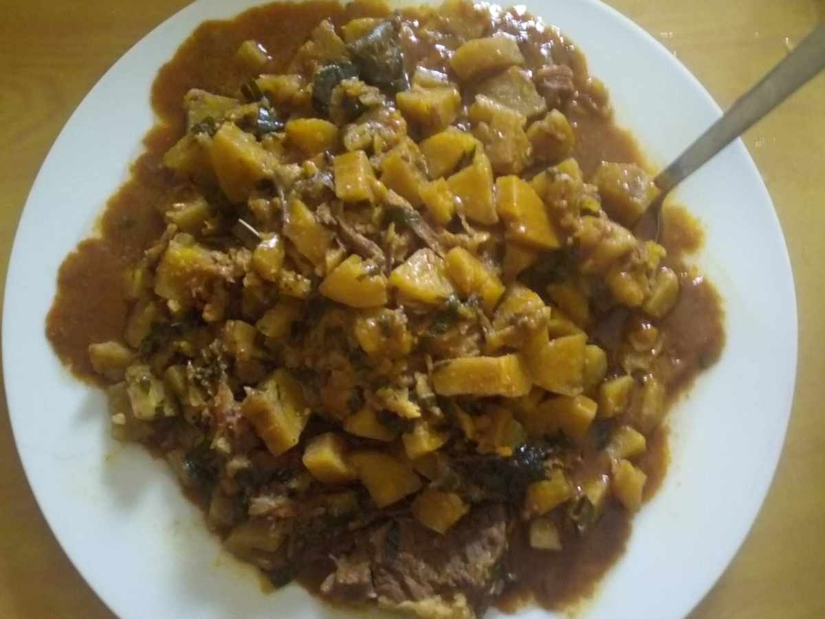 how to cook plantain porridge with groundnut oil