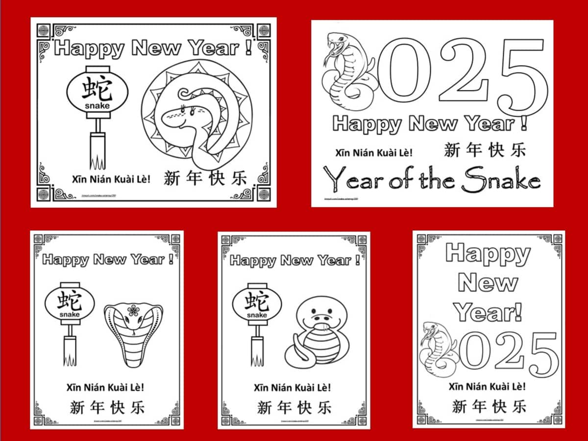 chinese new year coloring pages 2025 printable