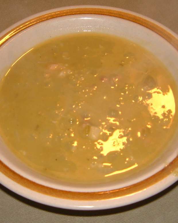 Split Pea and Skinless Polska Kielbasa Soup Recipe - Delishably