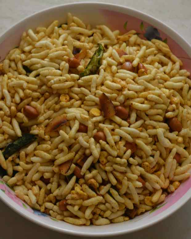How to Make Spicy Puffed Rice (Masala Mandakki) Snack - Delishably