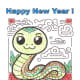 Year of the Snake Crafts: Printable Kid Craft Projects for Chinese New ...