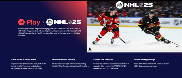 10-Hour Early Access Trial Available for NHL 25