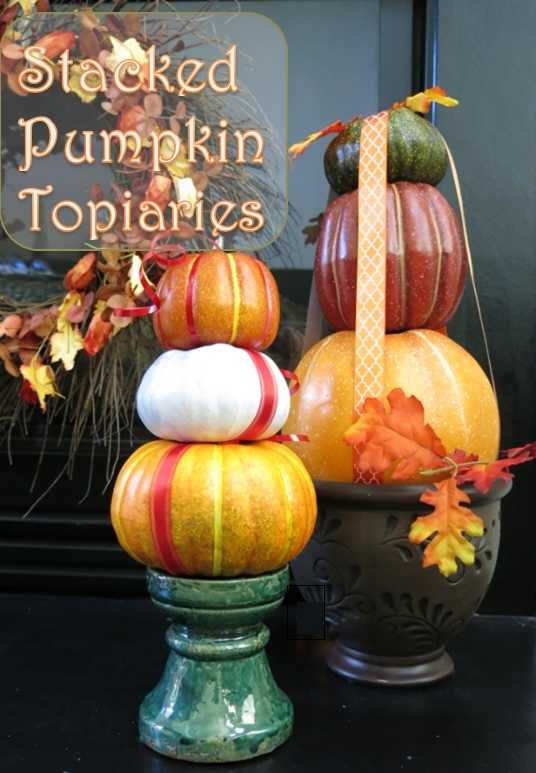 How to Make a Stacked Pumpkin Decoration for Fall - HubPages