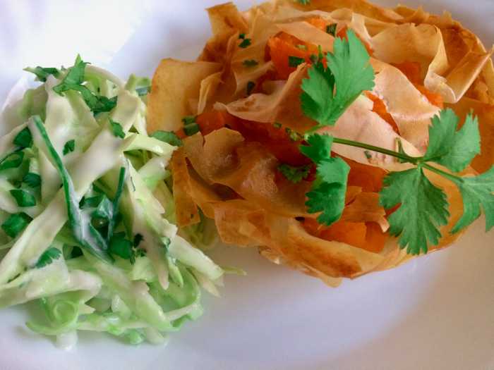 Curried Pumpkin Filo Parcels With Asian Coleslaw Recipe - HubPages