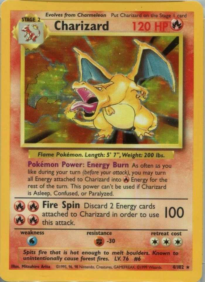 Top 10 Charizard Trading Cards in "Pokemon" - HubPages