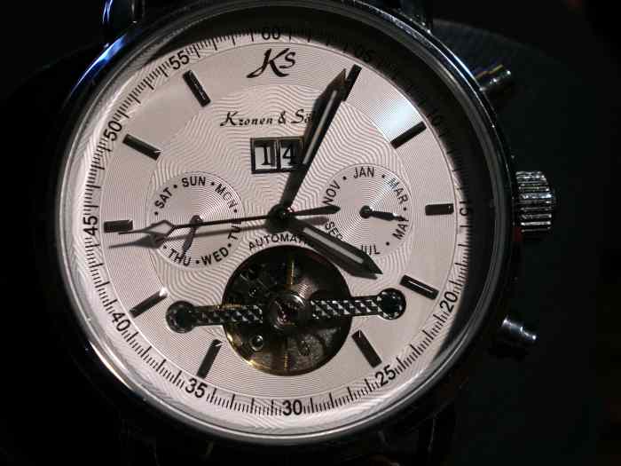 Review of the KS Tourbillon Automatic Mechanical Date White Dial Men's ...