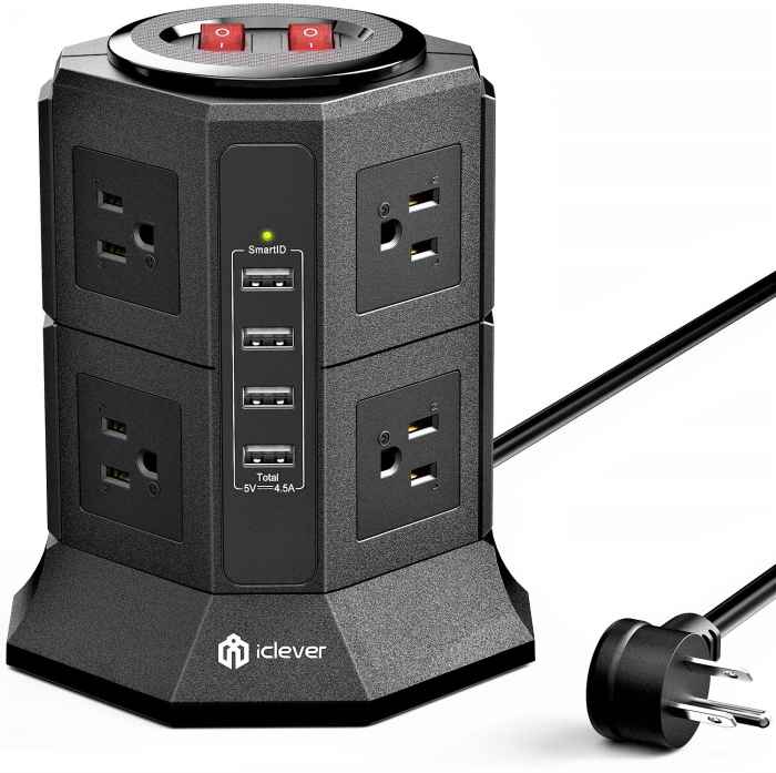 iClever Power Strip Tower Review: The Ultimate Desktop Charging Station ...
