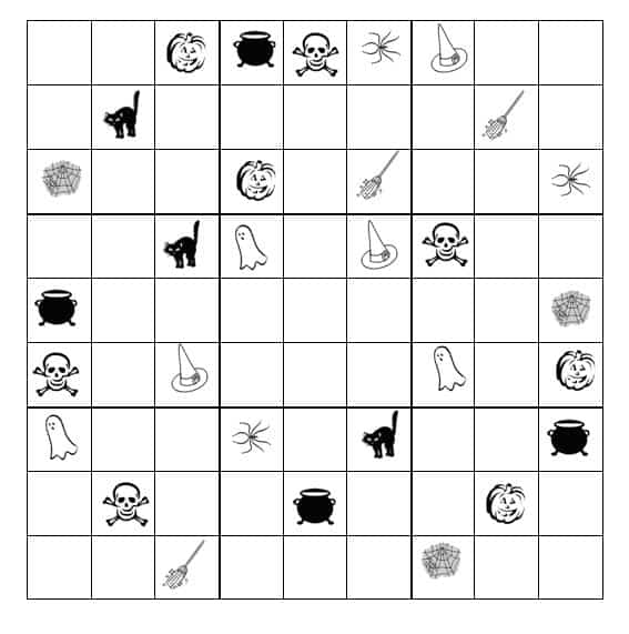 Best Halloween Sudoku Puzzle for the Classroom or Home - WeHaveKids