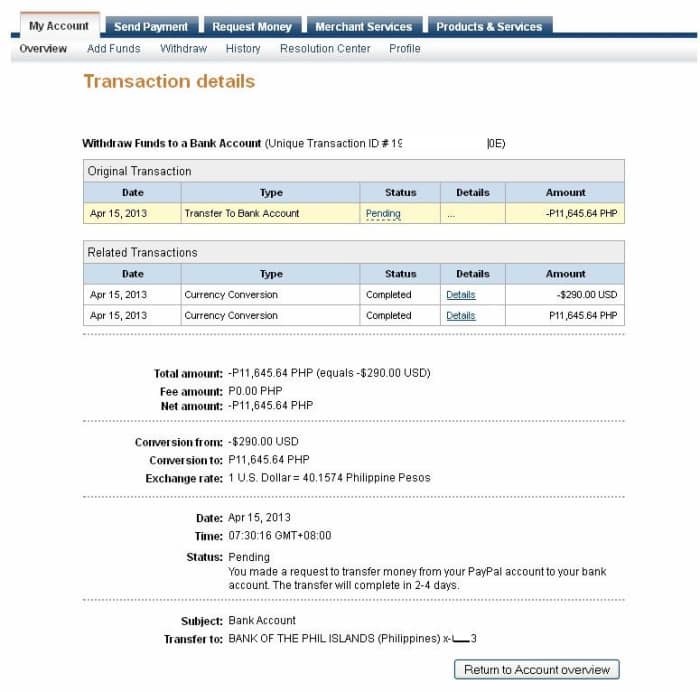 How to Transfer Money From PayPal to BPI - HubPages