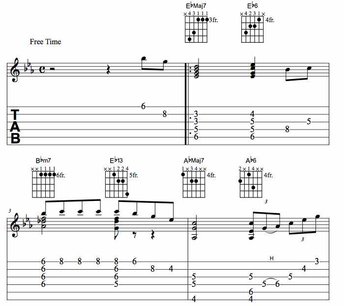 Jazz Guitar Lessons • Misty • Chord-Melody Arrangement • Modal ...
