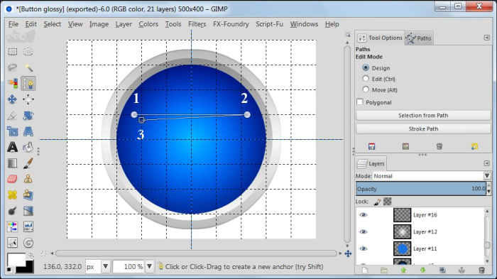 How to Create a Glossy Round Web Button in GIMP 2.8 - HubPages