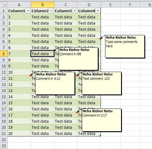 How to Print Comments Attached to a Cell in Microsoft Excel - TurboFuture