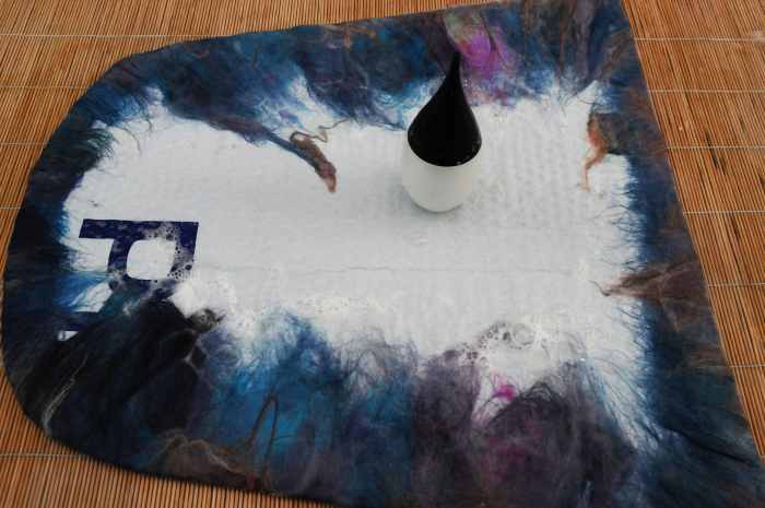 How to Make a Wet Felted Top Hat on a Cheap Black Plastic Party ...