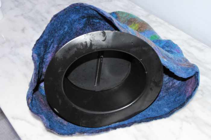 How to Make a Wet Felted Top Hat on a Cheap Black Plastic Party ...