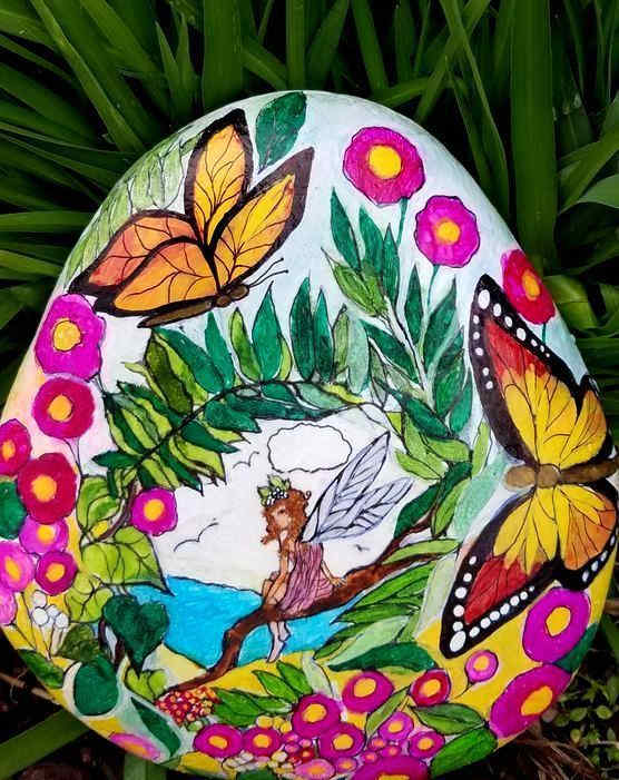 Hand-Painting Garden Rocks: Flowers and Fairies - HubPages
