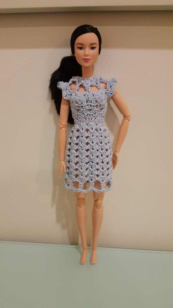Barbie Cut-Out Shell-Stitch Dress (Free Crochet Pattern) - HubPages
