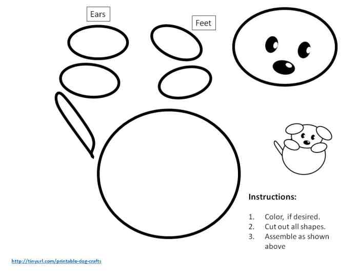 Printable Dog Patterns With Simple Shapes for Kids' Crafts - HubPages