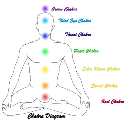 Significance and Location of the 7 Chakras and Diseases associated with ...