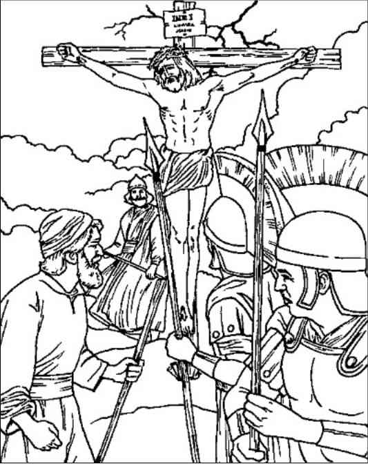 On the Cross Printable Coloring Pages of Jesus for Kids - HubPages