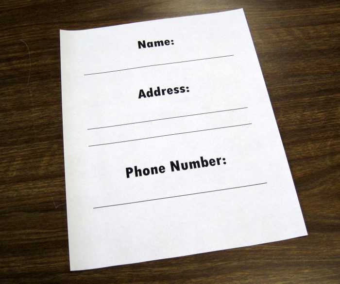 Teaching Name, Address, and Phone Number Classroom Materials - HubPages