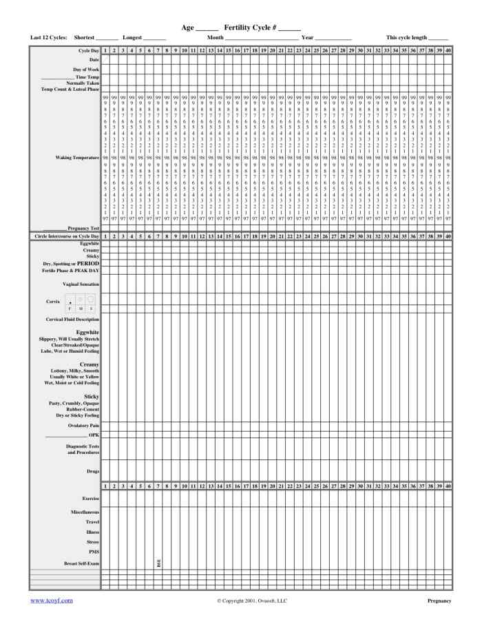 Fertility Awareness: Which Chart Should I Use? Regular, Low Temp, NFP ...