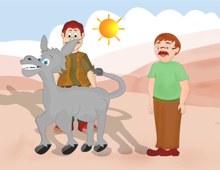 Aesops fables retold - The donkey and his shadow - HubPages