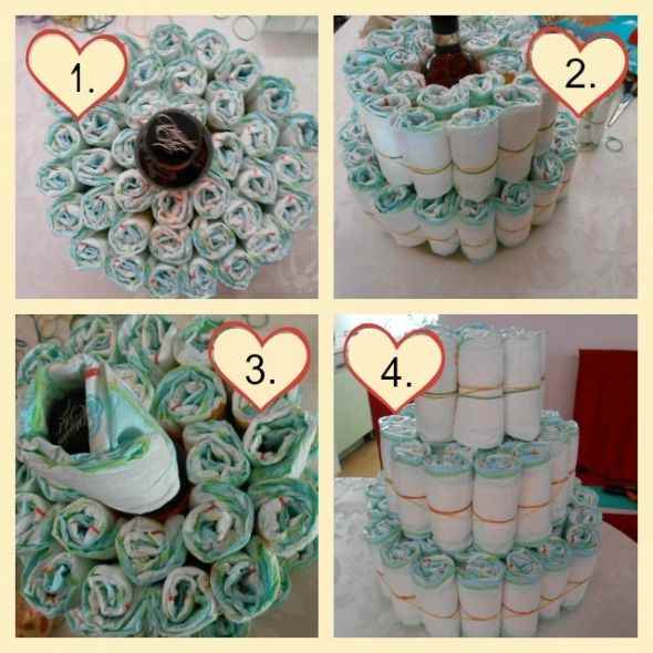 How to Make a Diaper Cake - Step by step tutorials - HubPages