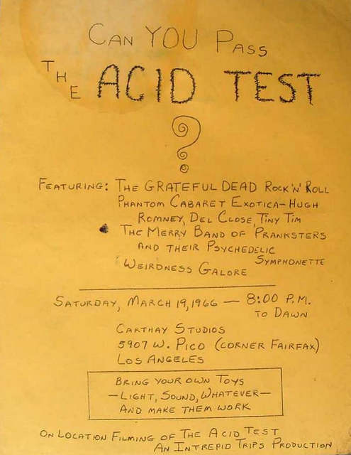 The Acid Test Concert Posters & Handbills - HubPages