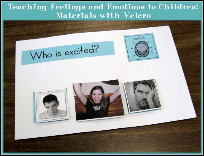 Teaching Feelings and Emotions to Children: Materials with Velcro ...
